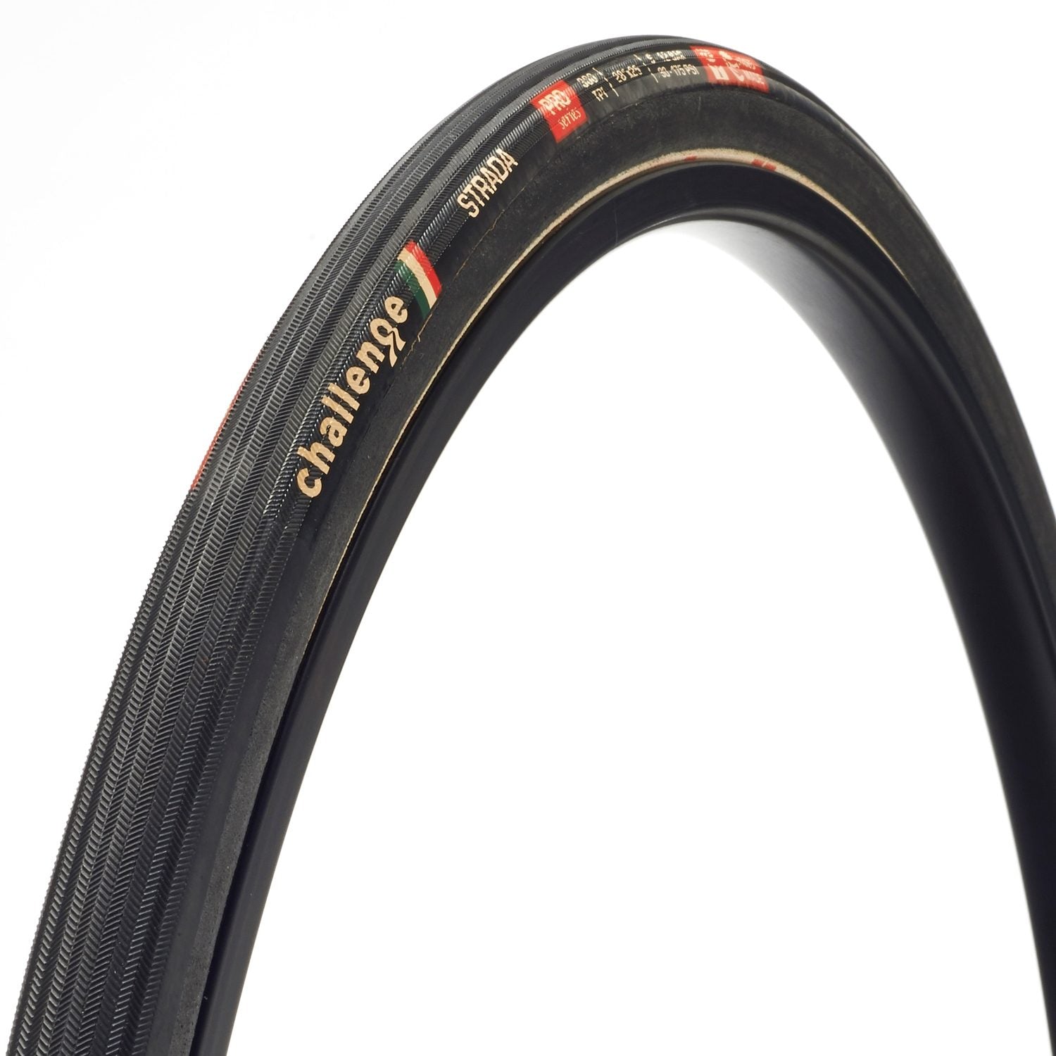 Challenge Strada Pro Handmade Road Tyre - Black - 300tpi – Sprocket & Gear