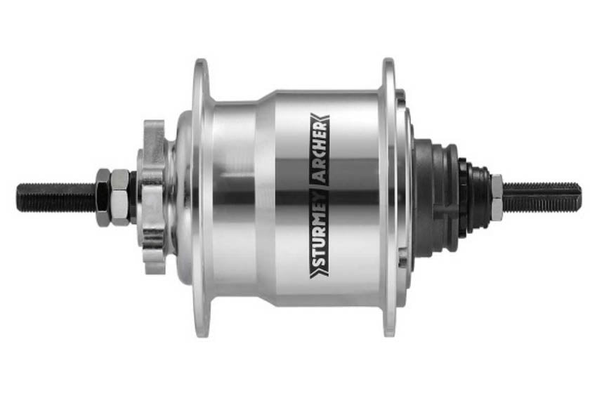 Sturmey Archer Hub 4 Speed Rotary Disc Brake 36H Silver – Sprocket & Gear